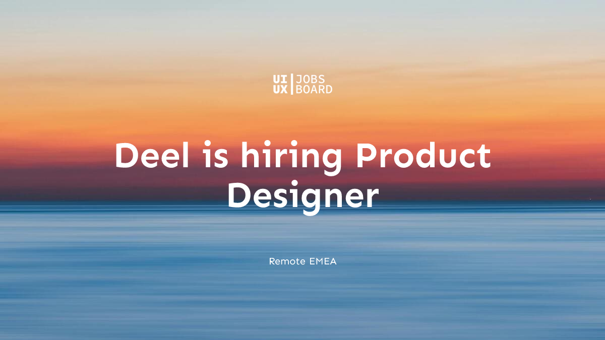 Remote Product Designer at Deel in EMEA