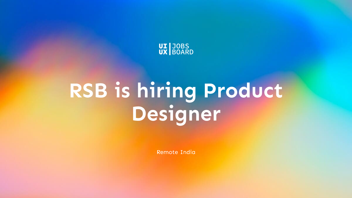 Remote Product Designer at RSB in India