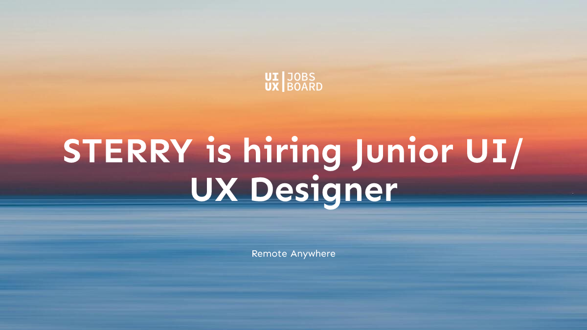 Remote Junior UI/UX Designer at STERRY in Anywhere