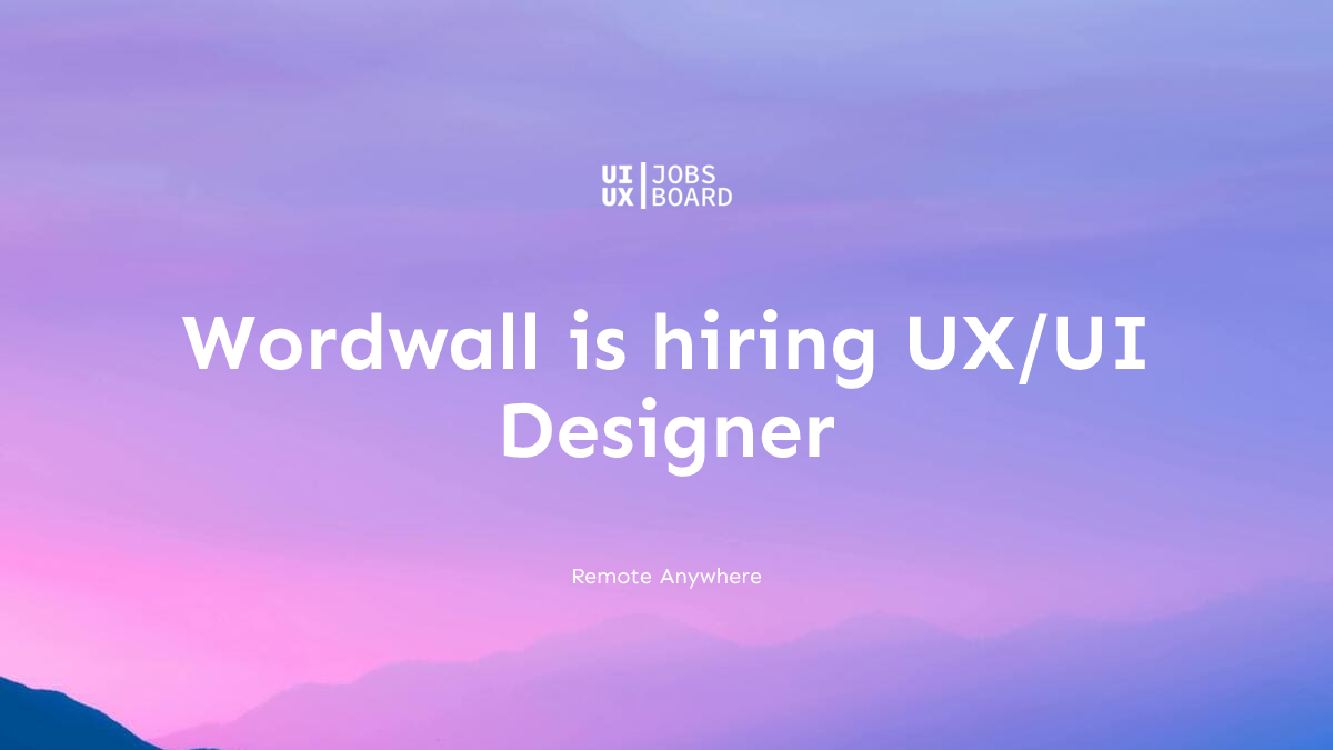 Remote UX/UI Designer at Wordwall in Anywhere