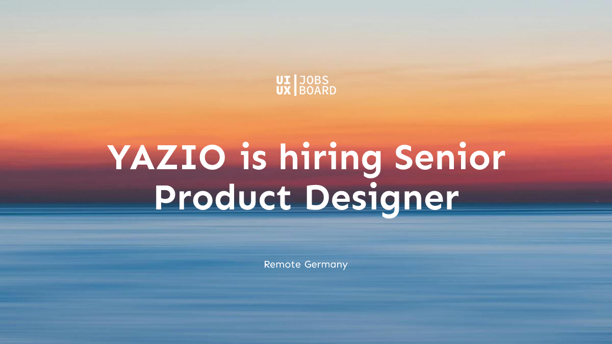Remote Senior Product Designer at YAZIO in Germany