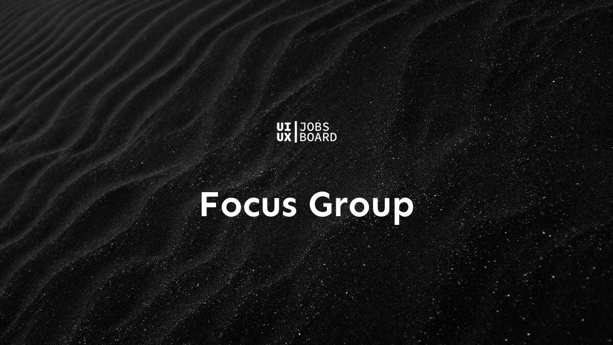 Focus Group - UX Design Terms