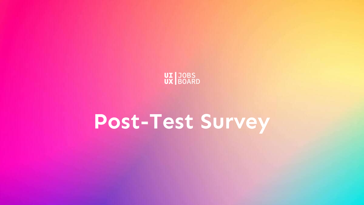 Post-Test Survey - UX Design Terms