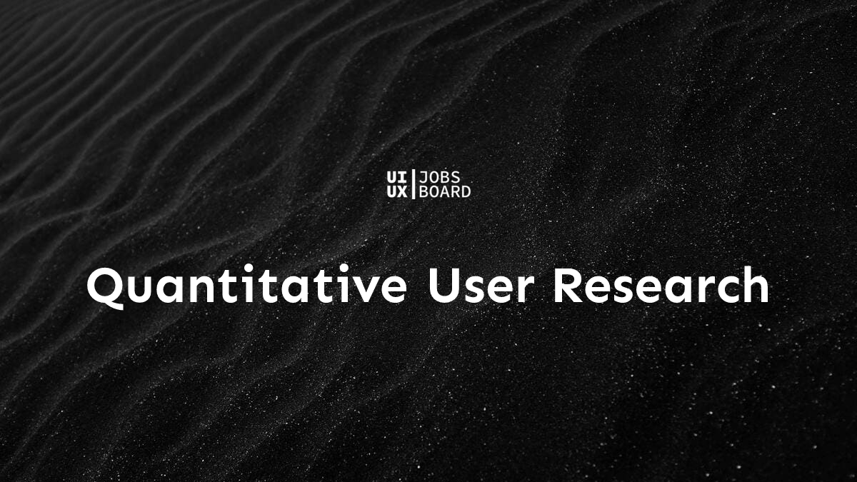 Quantitative User Research - UX Design Terms