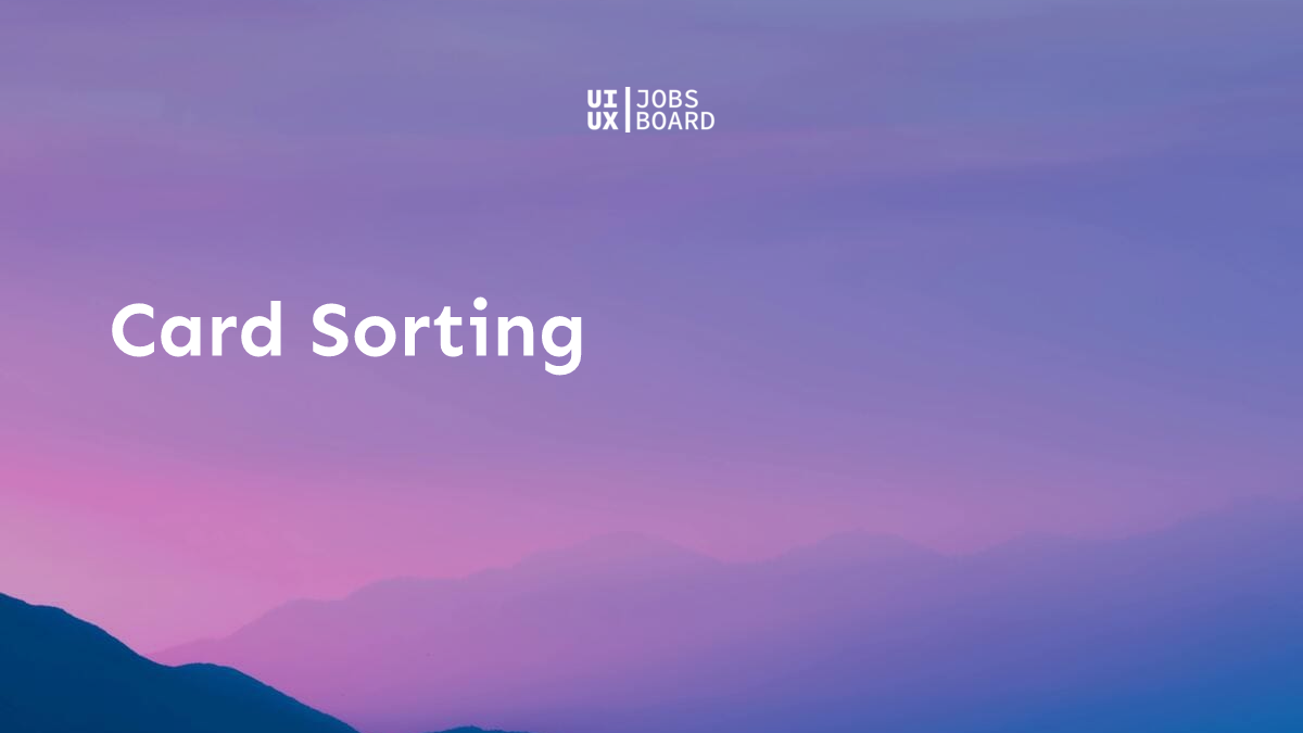 Card Sorting - UX Design Terms