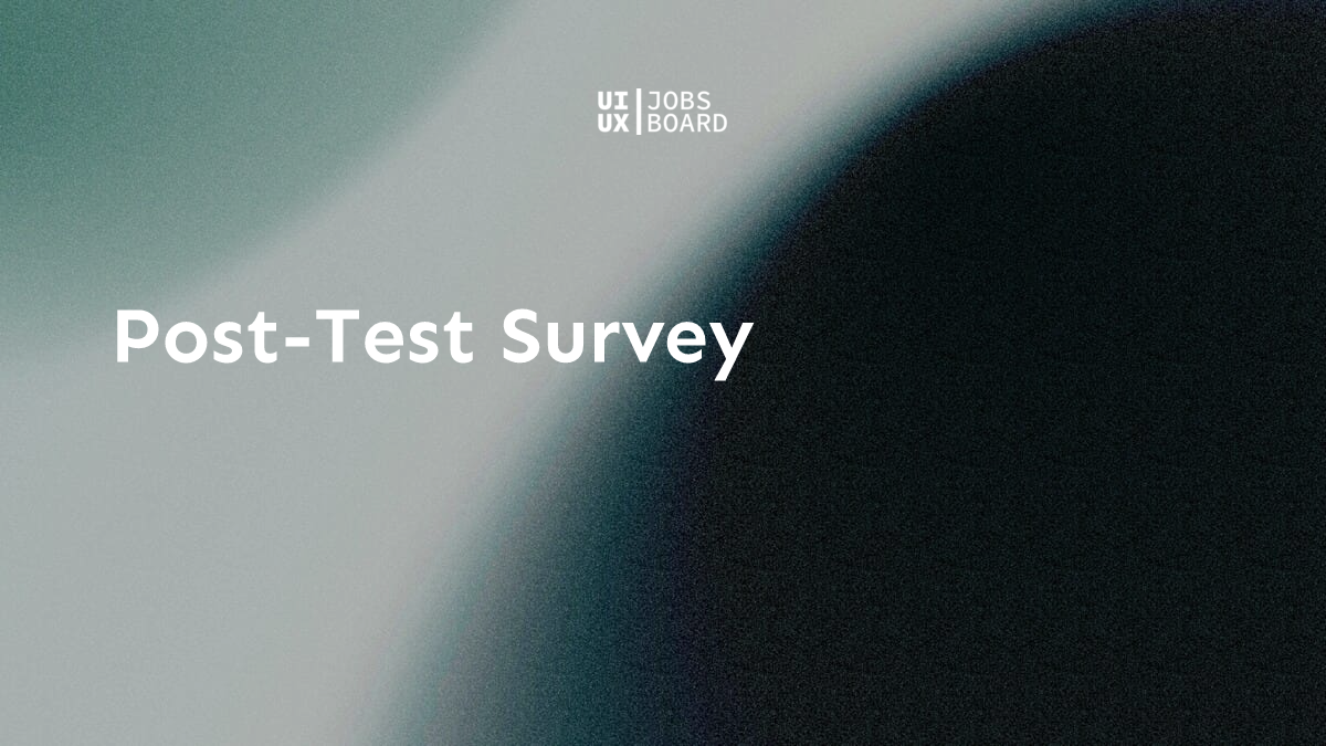 Post-Test Survey - UX Design Terms