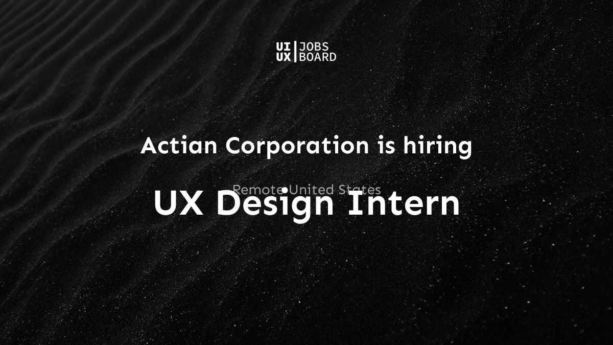 Remote UX Design Intern at Actian Corporation in United States