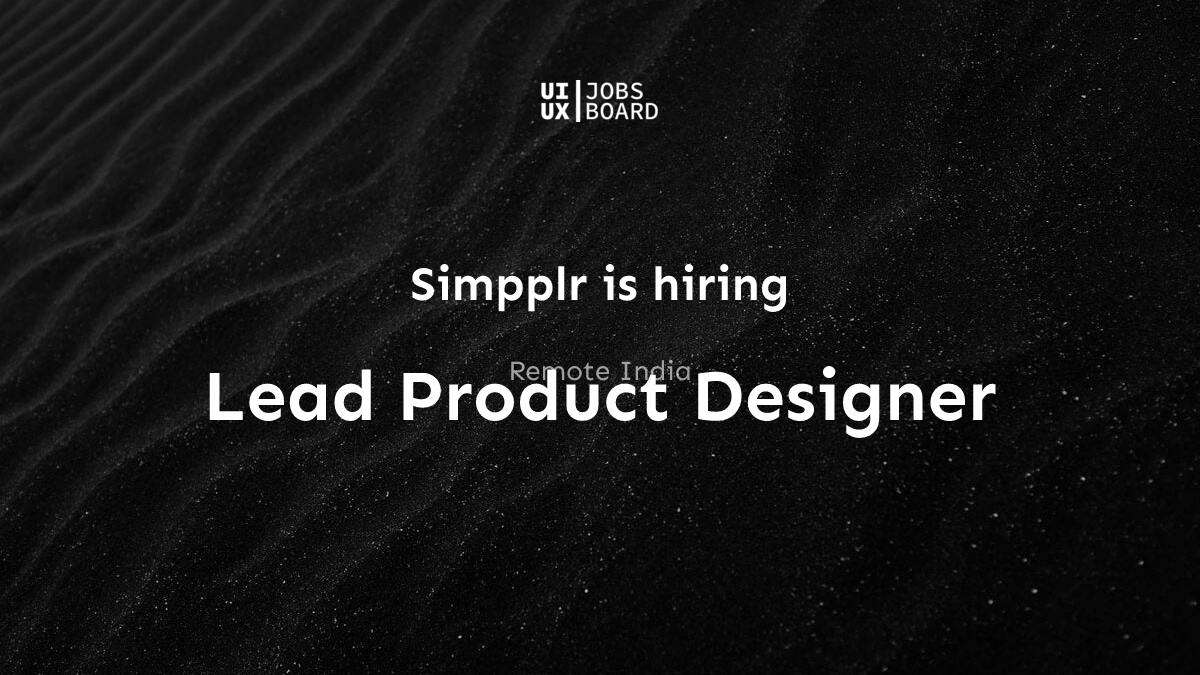 Remote Lead Product Designer at Simpplr in India