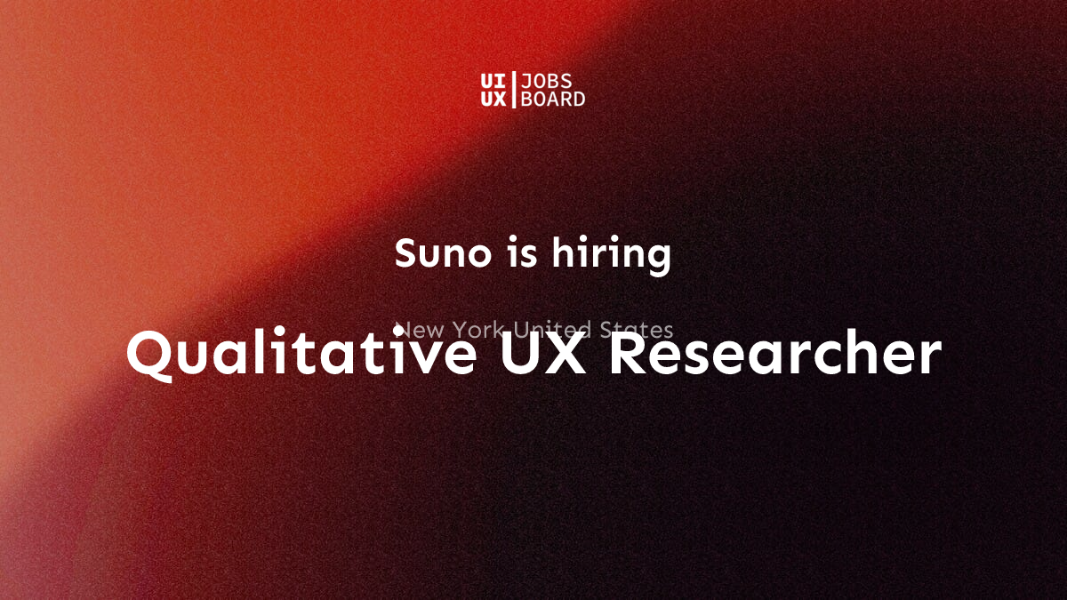 Qualitative UX Researcher at Suno in New York United States